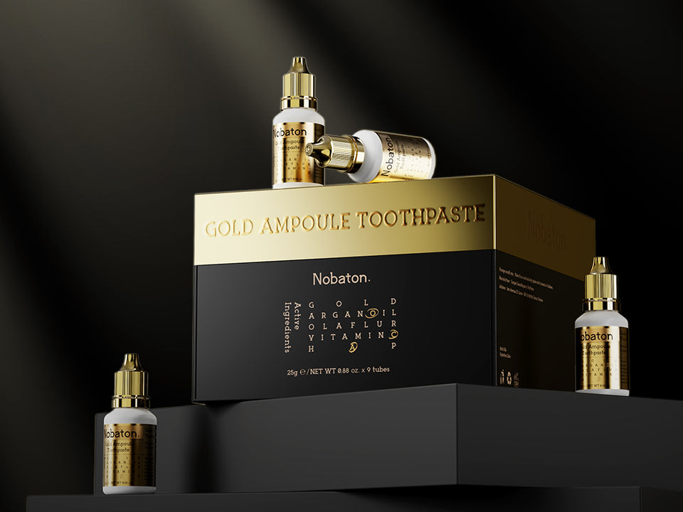 Gold toothpaste gift set – nobaton